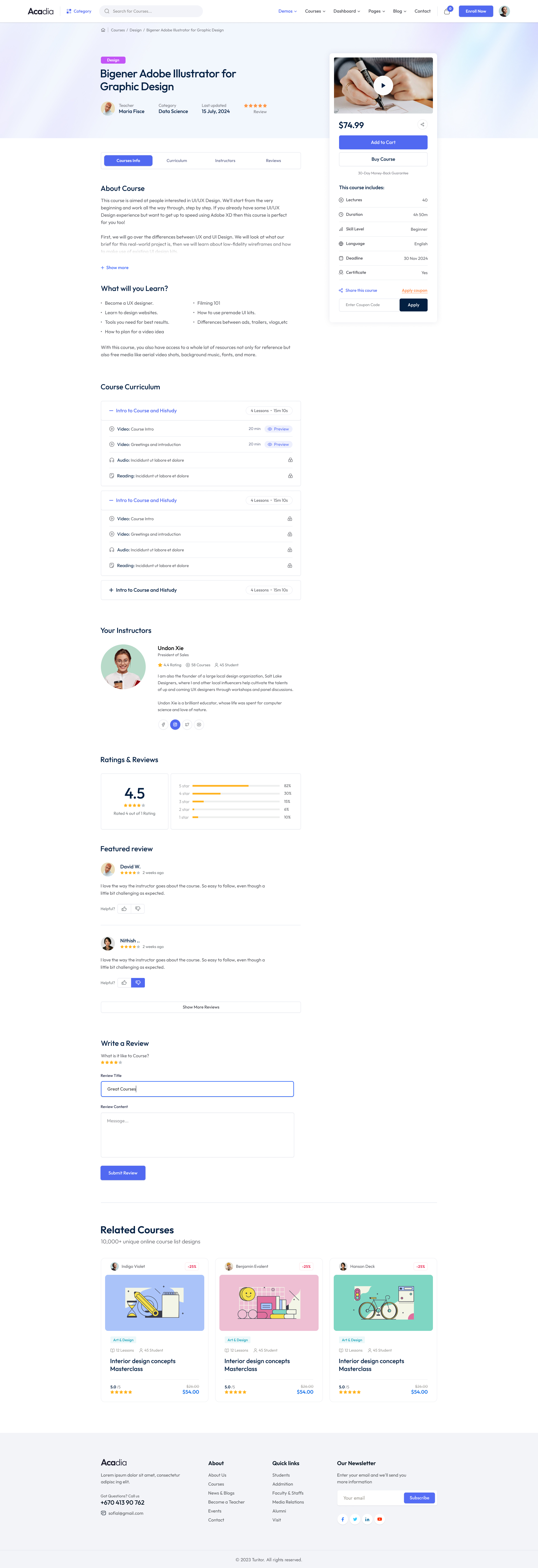 Acadia - University & Online Course Figma Template by AQLOVA | ThemeForest